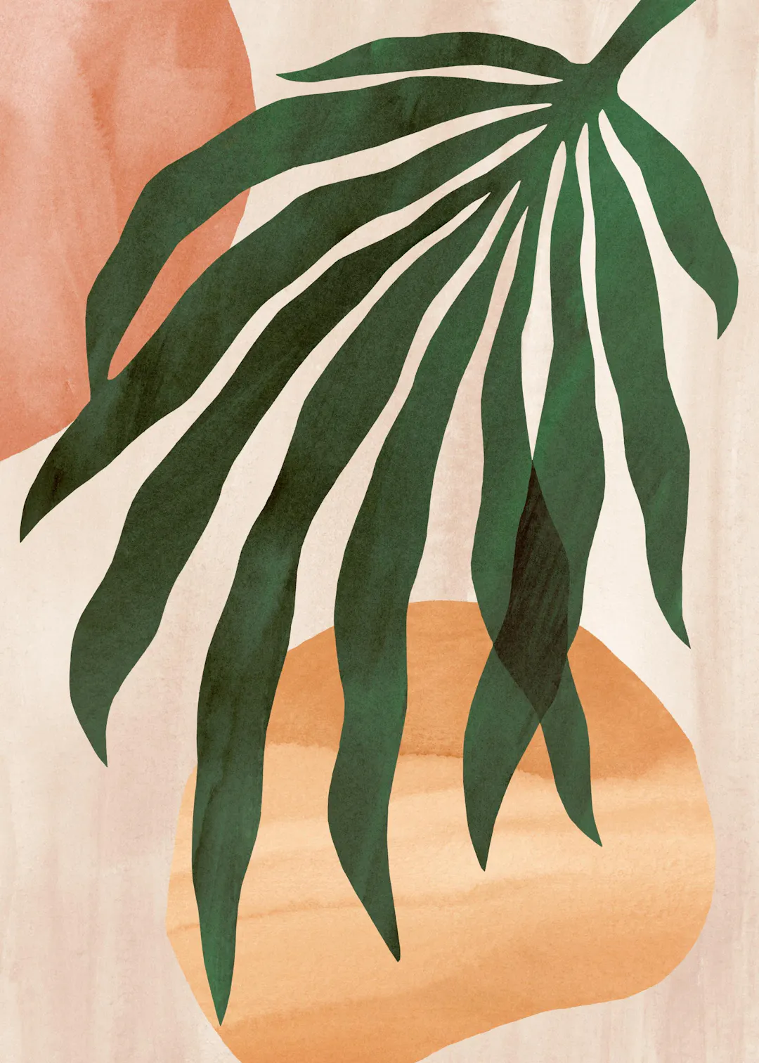Abstract Branch Poster with Fern Art | Poster Store US