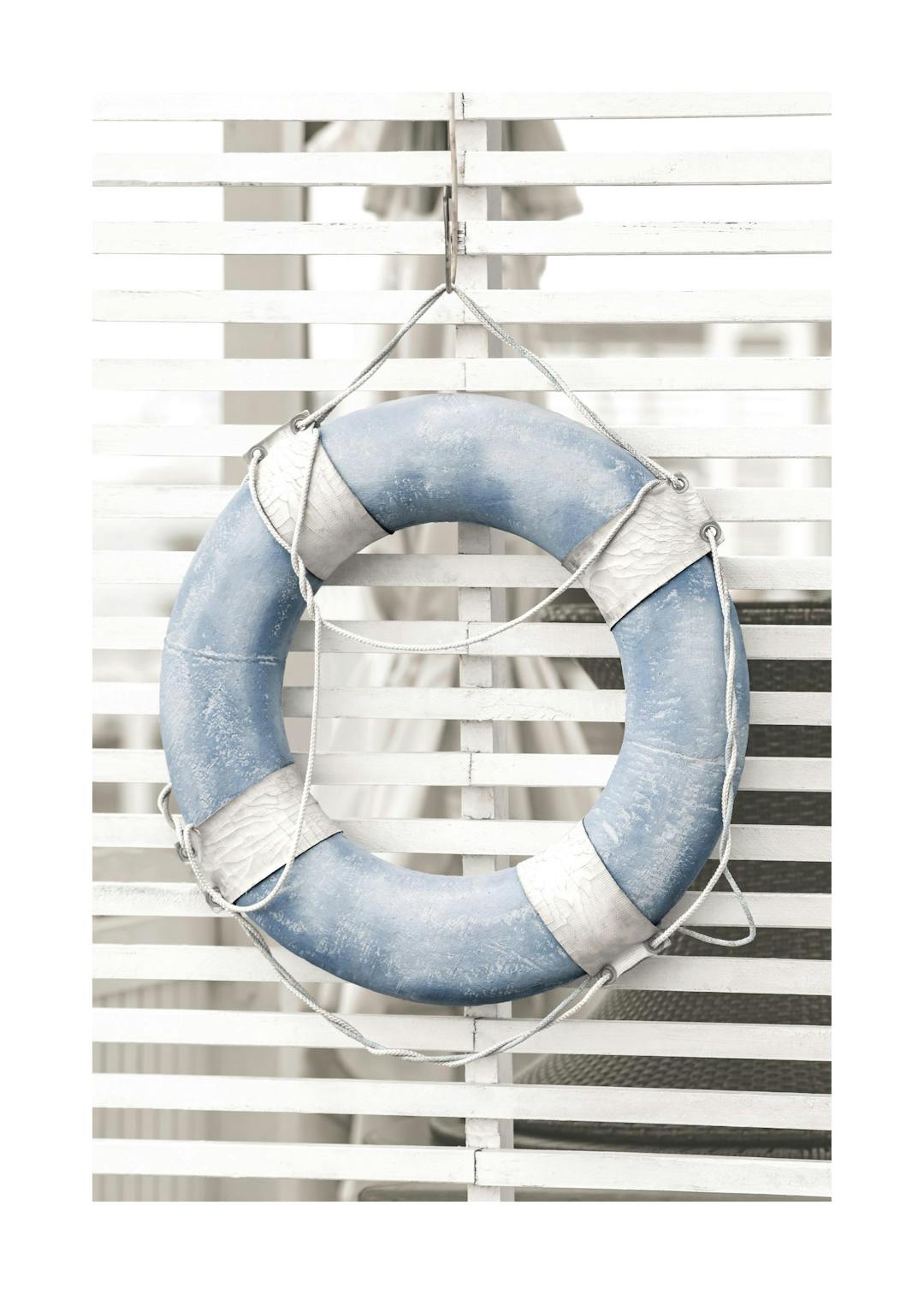 Blue Shells Poster with vintage sea art | Poster Store UK