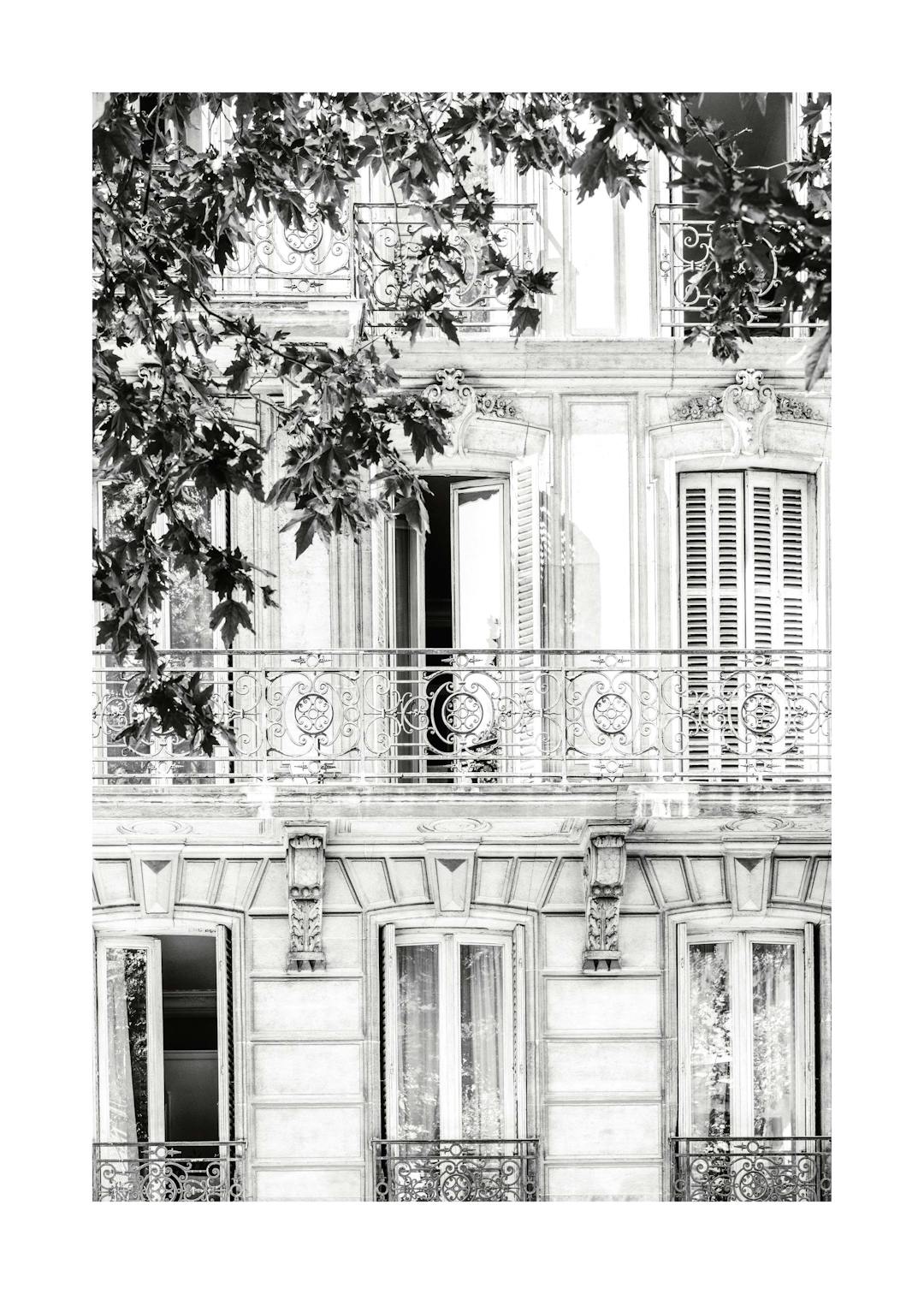 Paris Street View Poster with Eiffel Tower | Poster Store US