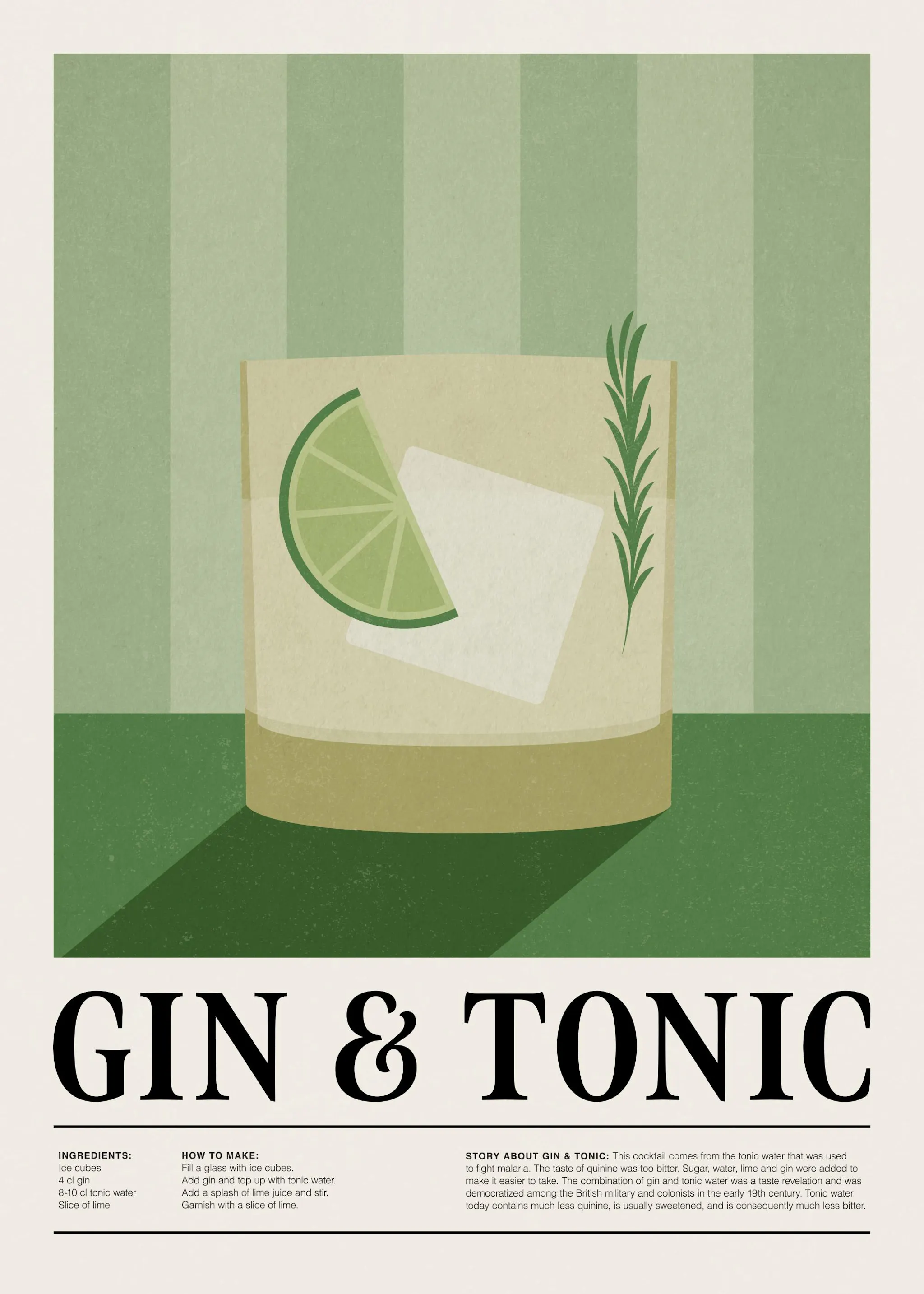 Barman Poster affiche cocktail noir et blanc | Poster Store FR