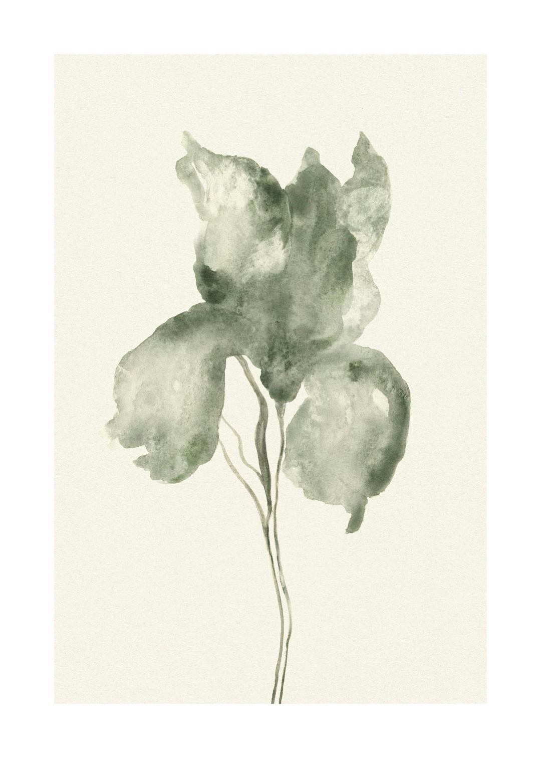 Blooming in Green Poster | Flower Posters Delicate Art | Poster Store USA