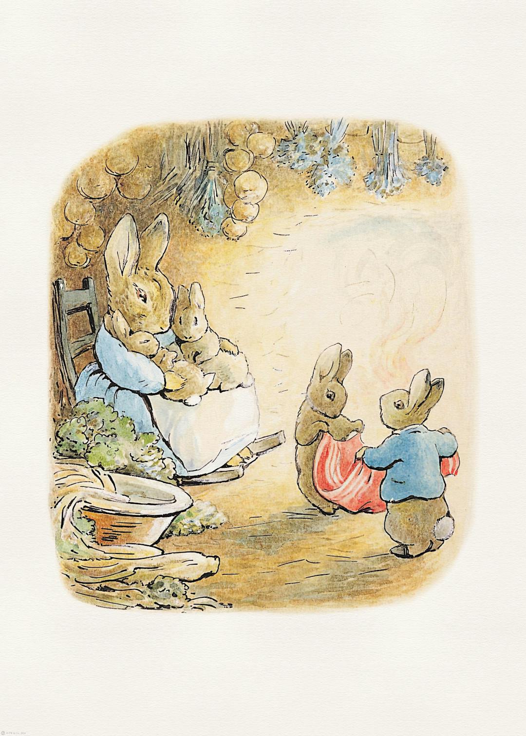 Peter Rabbit Hug Poster with Tales Illustration | Poster Store CA