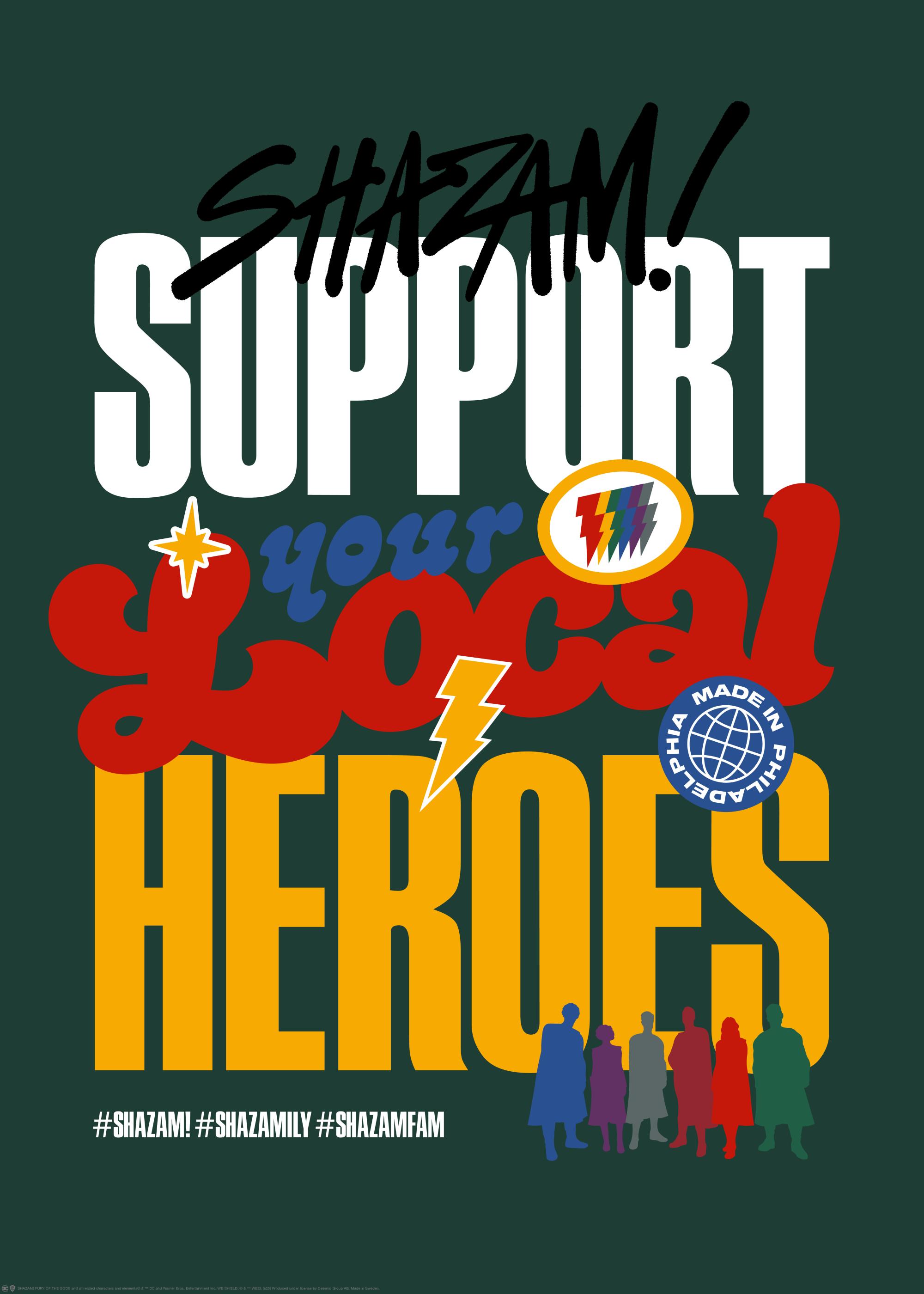 Shazam™ - Support Your Local Heroes superhjälteposter | Poster Store SE