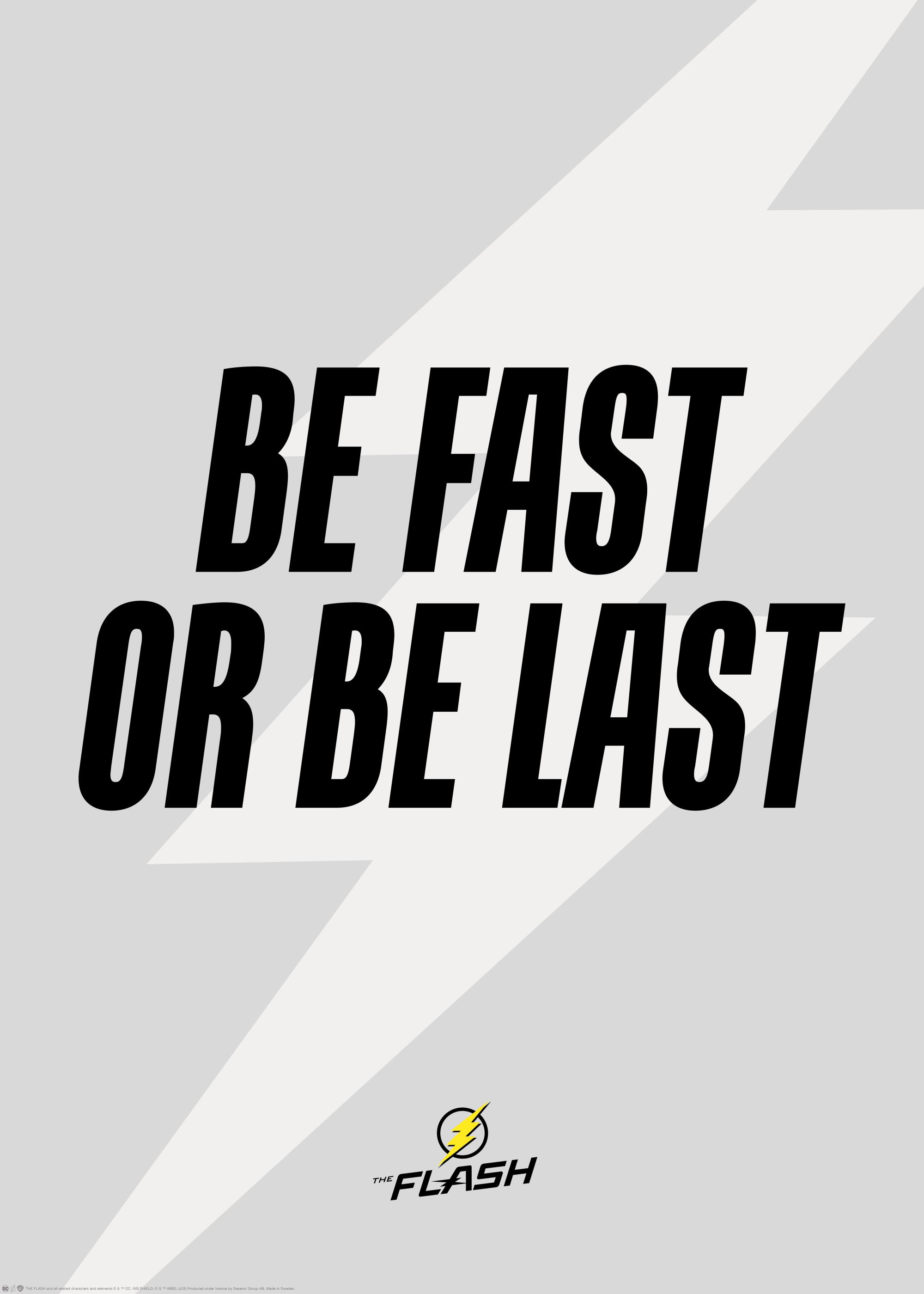 The Flash™ Be Fast or Be Last Quote Poster | Poster Store AU