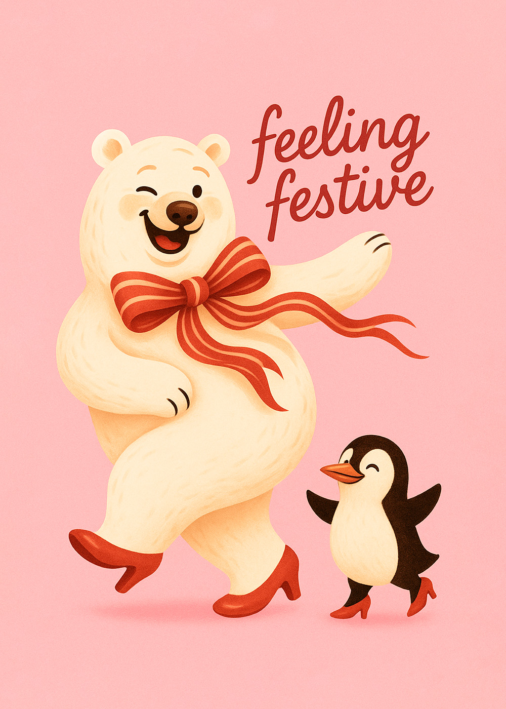 Feeling Festive plakat med julemotiv | Poster Store DK