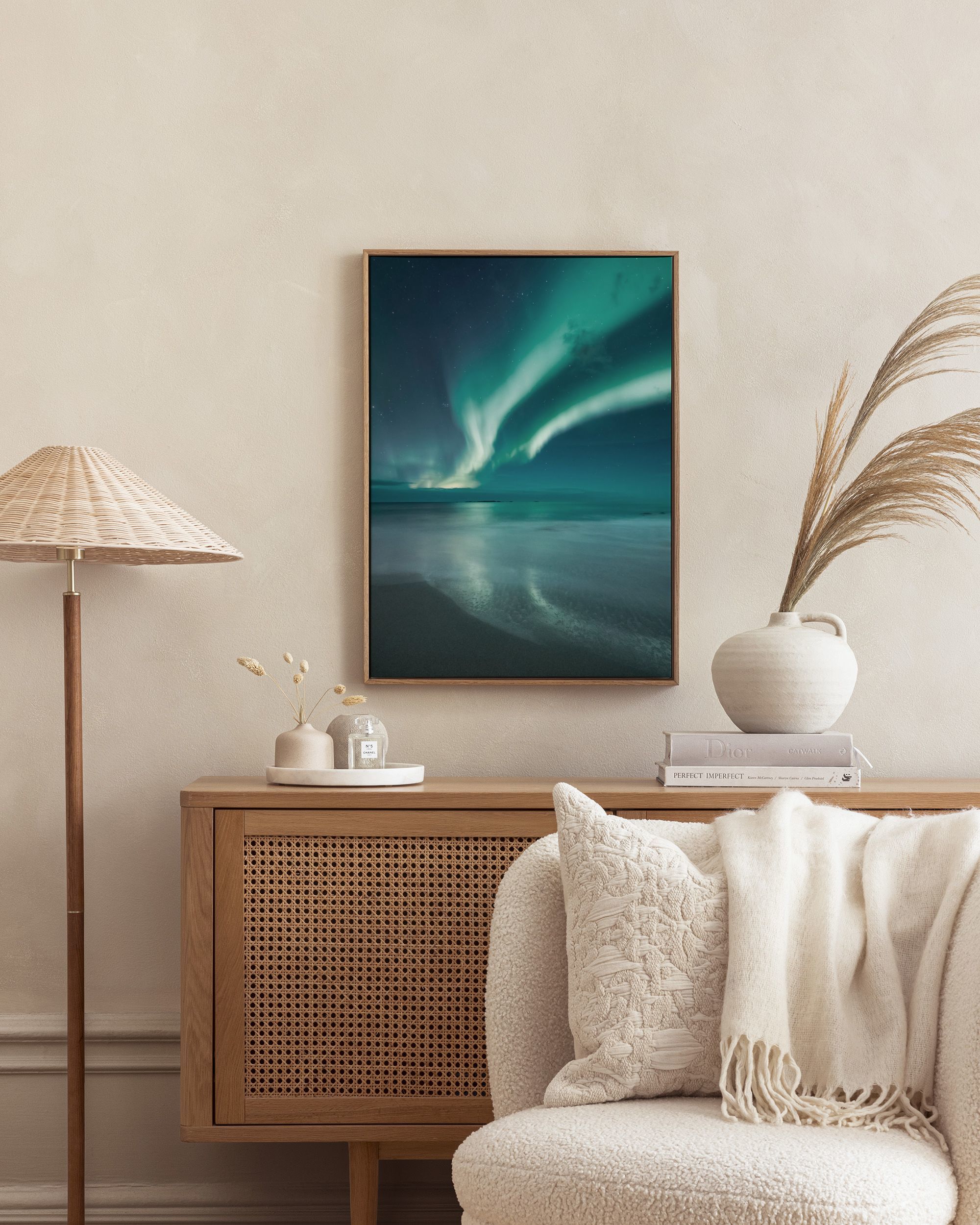 Northern Lights Wall Art - Green Aurora Photography Poster ...