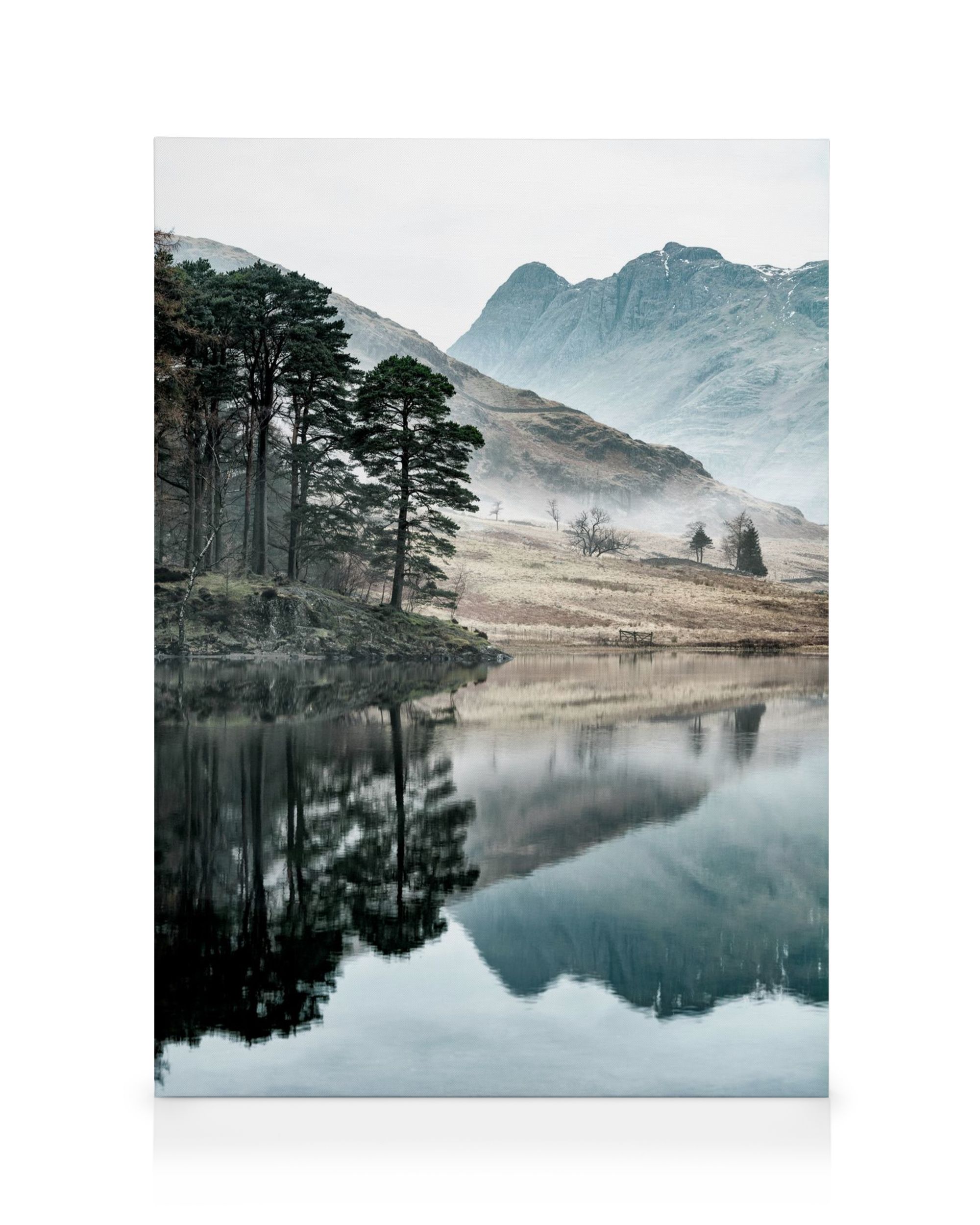 Lake Reflection Wall Art - Serene Mountain Lake Canvas Prints | Posterstore