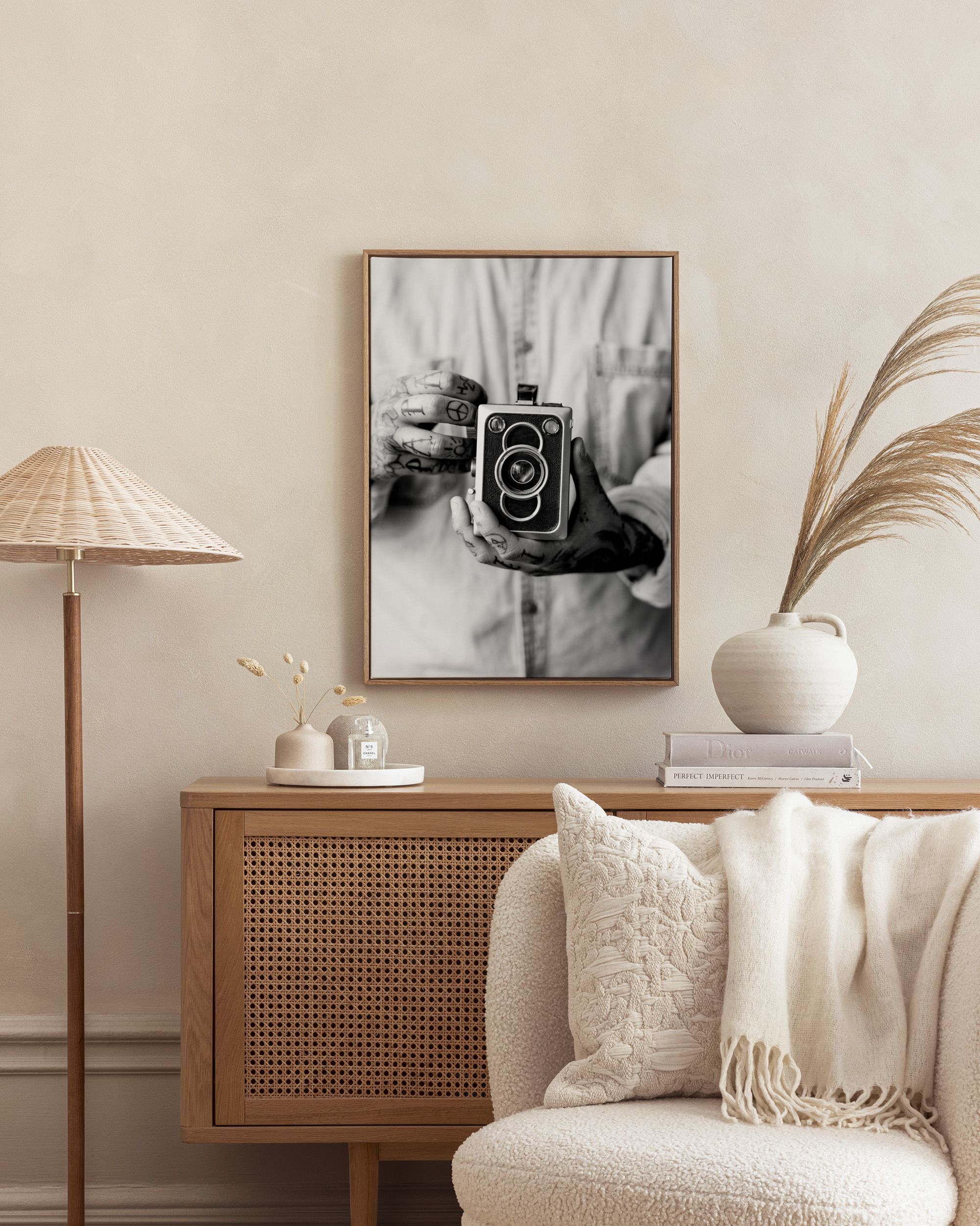 Vintage Kamera Schwarz-Weiß Foto | Retro Camera Poster | posterstore.ch