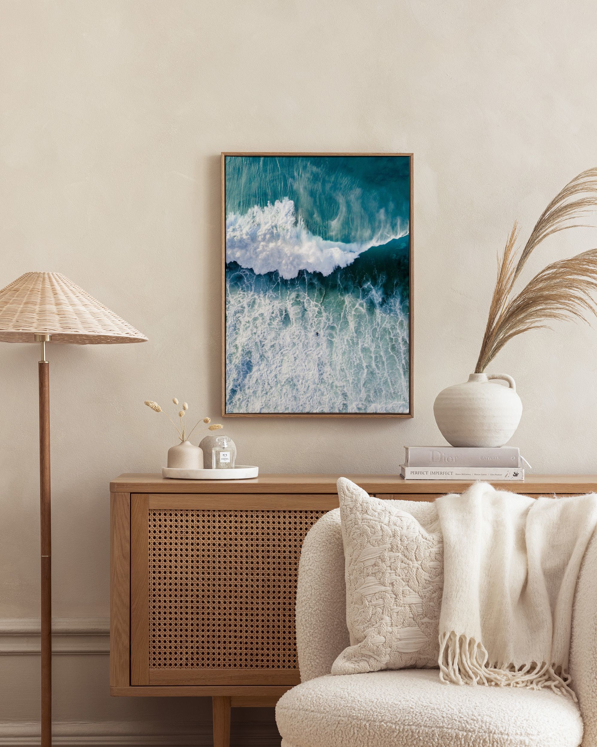 Poster vagues de surfeurs turquoise - Décoration murale océan ...