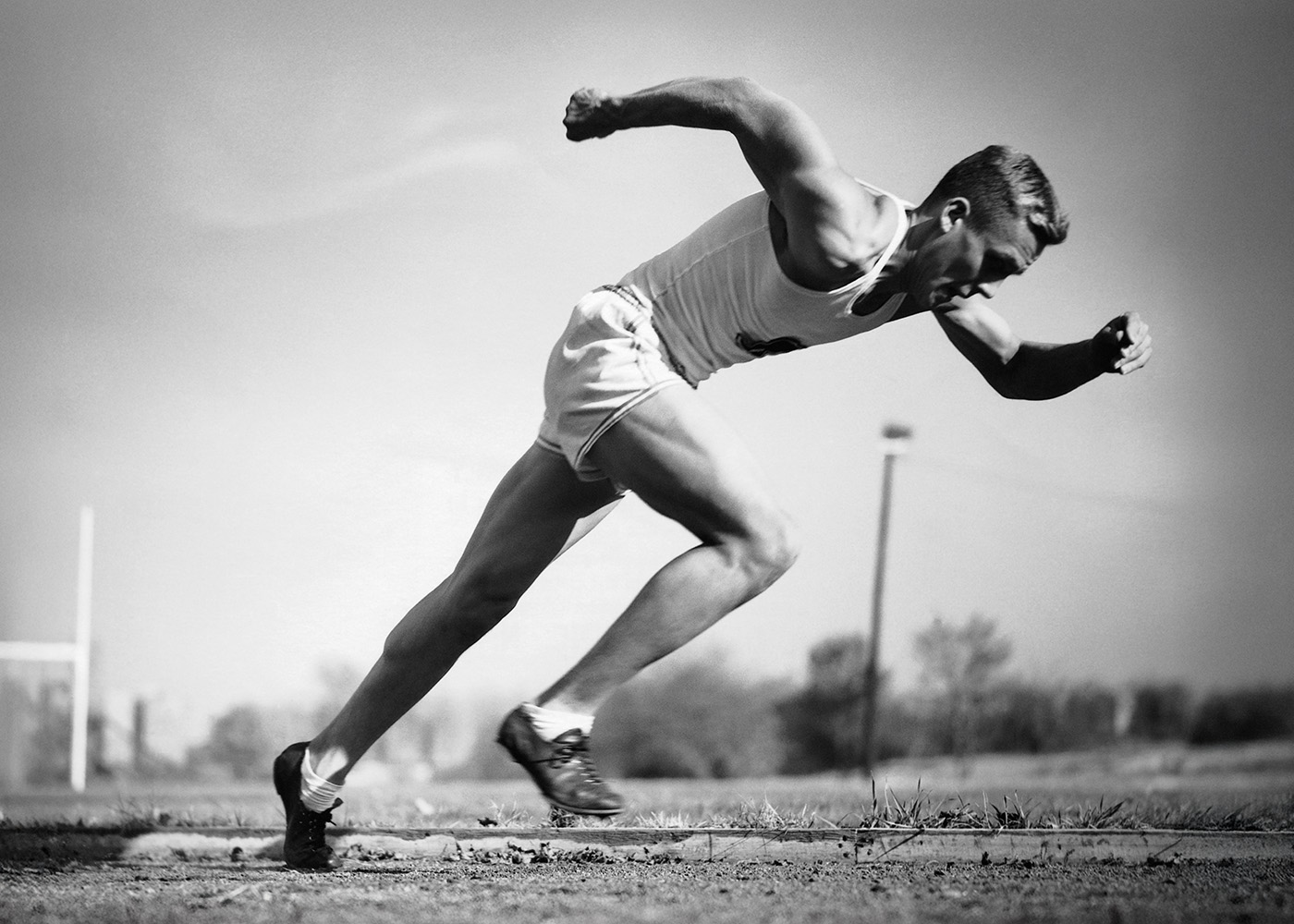 Vintage Runner Poster with Black and White Style | Poster Store US