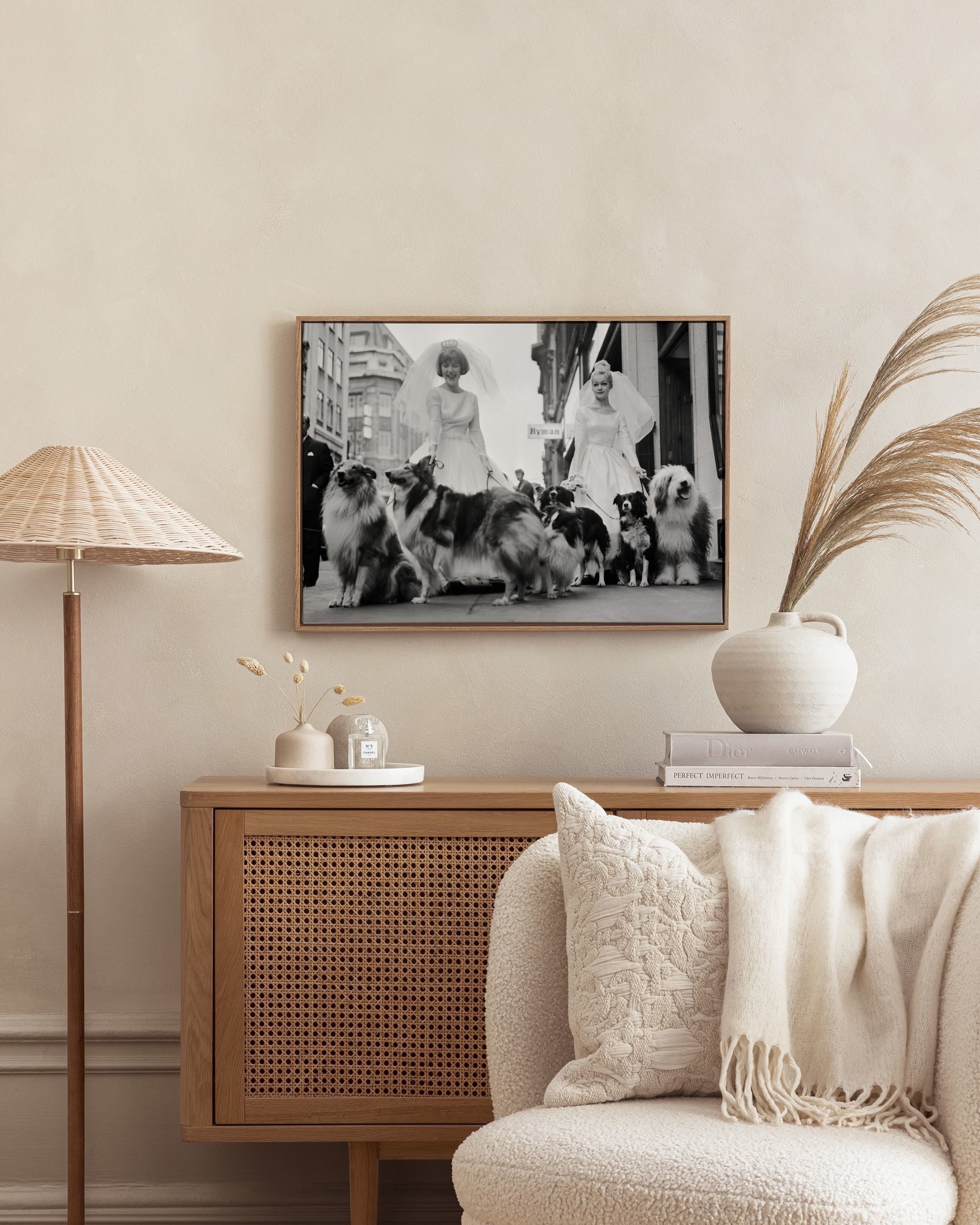 Soho Sheep Dogs Canvas met vintage bruiloft | Poster Store BE