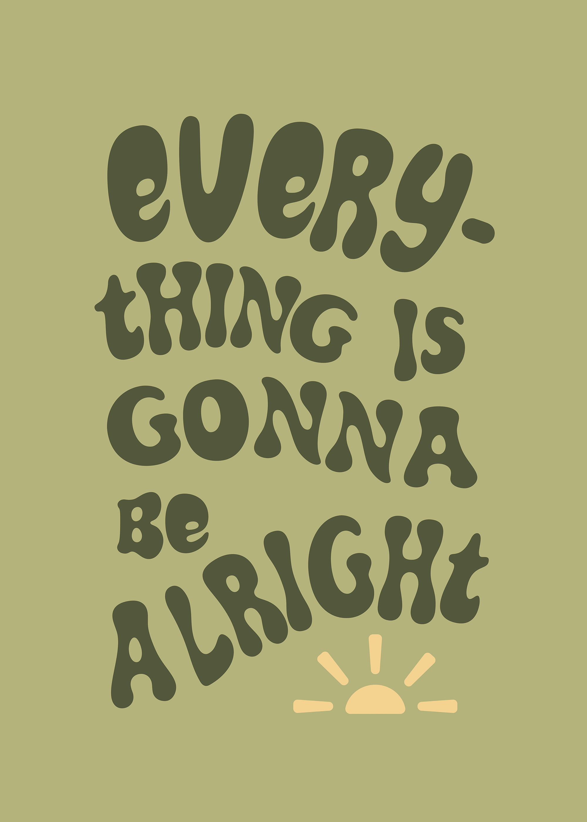 Everything Is Gonna Be Alright Quote Poster | Poster Store UK