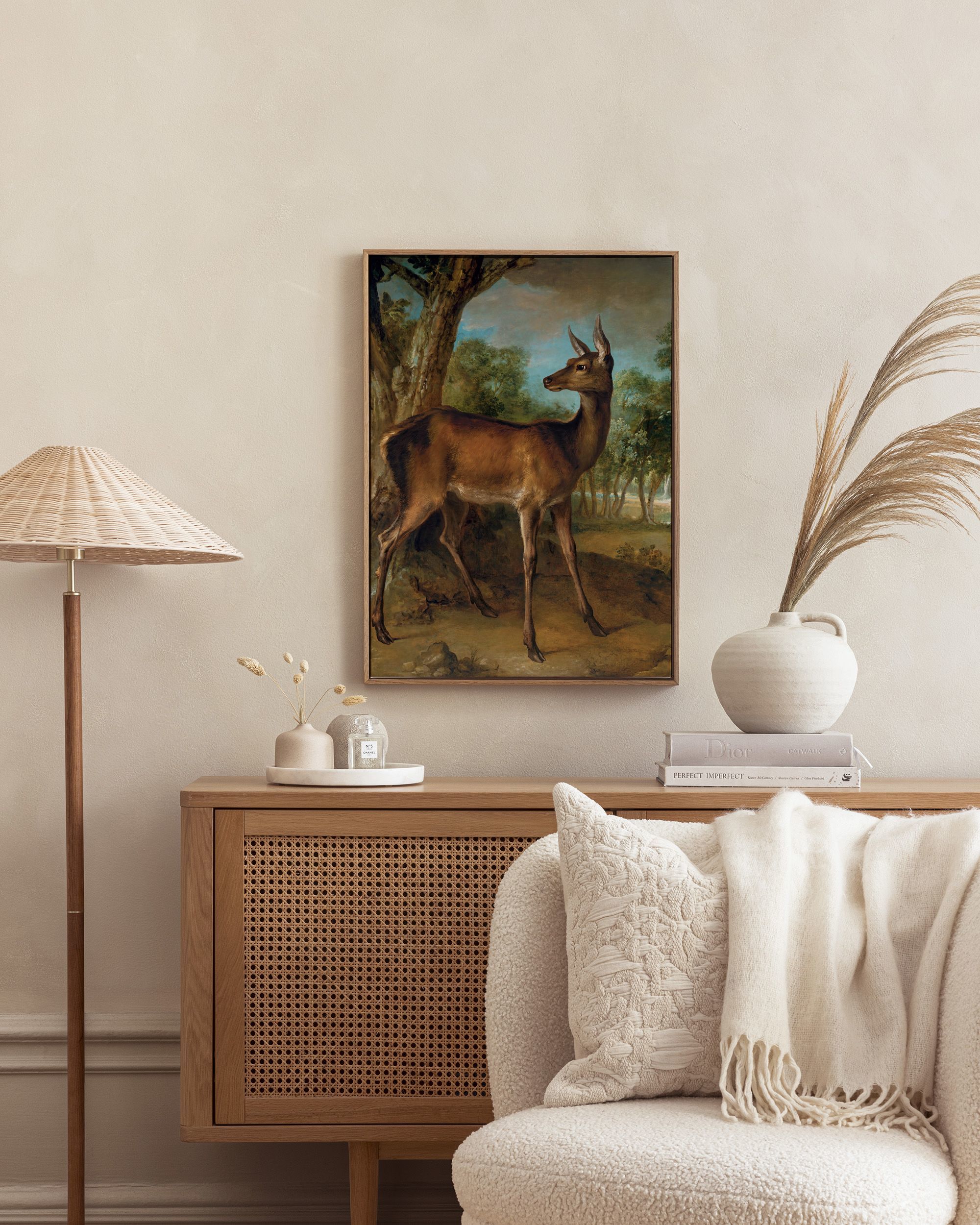 Jean-Baptiste Oudry - La Biche Vigilante Toile