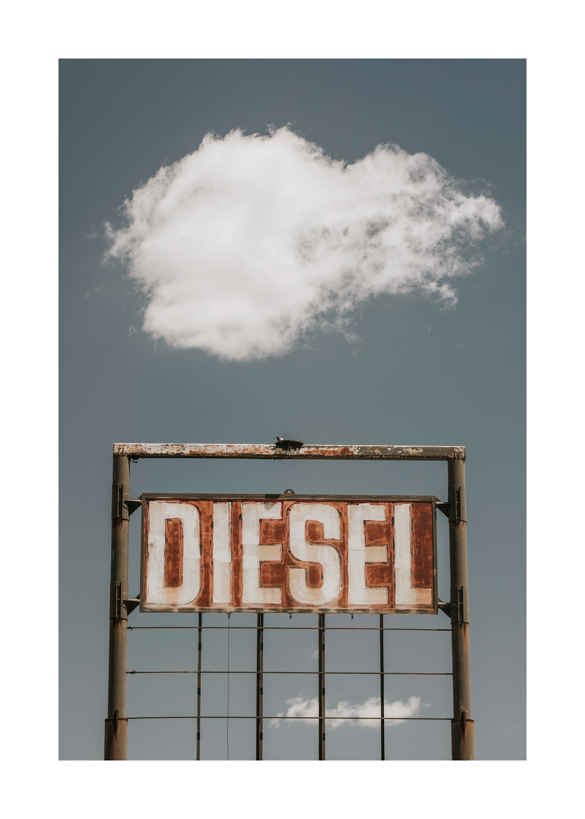 Diesel Schild Poster Wolke & Himmel | Poster Store DE