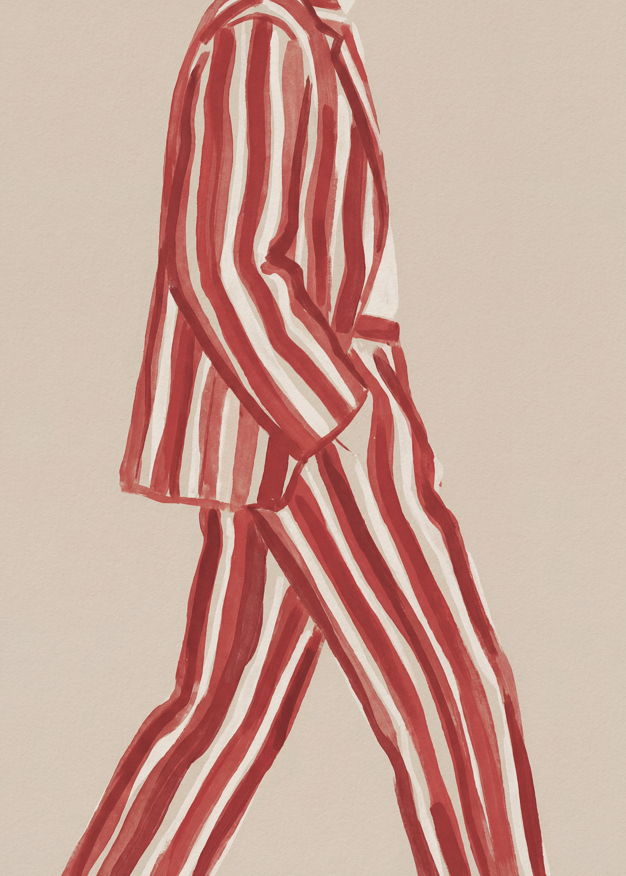Andreas Magnusson - Walking Striped Suit Poster